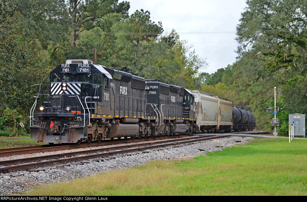 FURX 7181 rolling east on the ex CSX P&A Subdivision